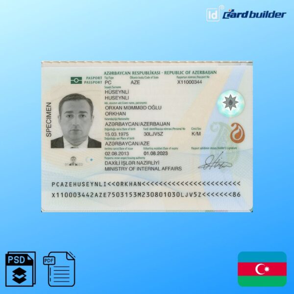 Azerbaijan Passport Template