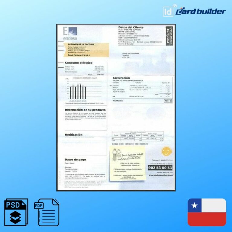 ComED Utility Bill Template