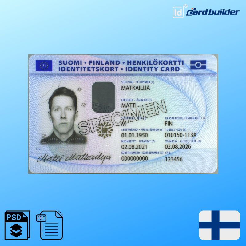 Finland Id Card Template