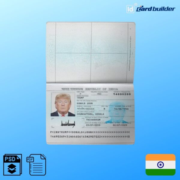 Indian Passport Template