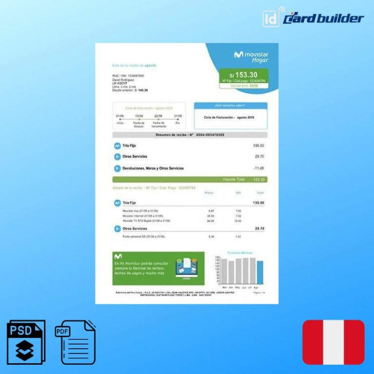 ComED Utility Bill Template