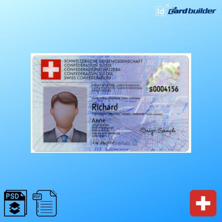 Switzerland ID Card Template