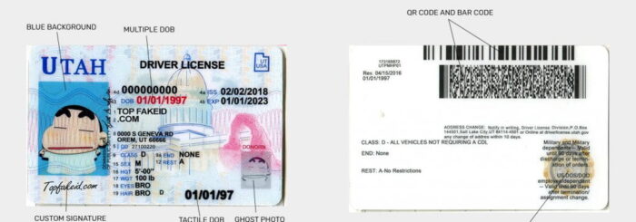 Buy Scannable Utah Fake ID & Utah Fake ID Template