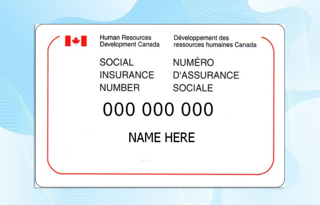 Canada SIN Card Template Psd