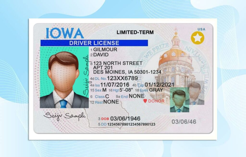 Iowa Drivers License PSD Template New
